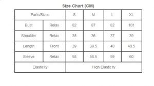crop top size chart | Ladybits