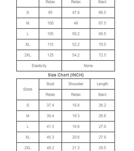 sleeveless tie front size chart | Ladybits