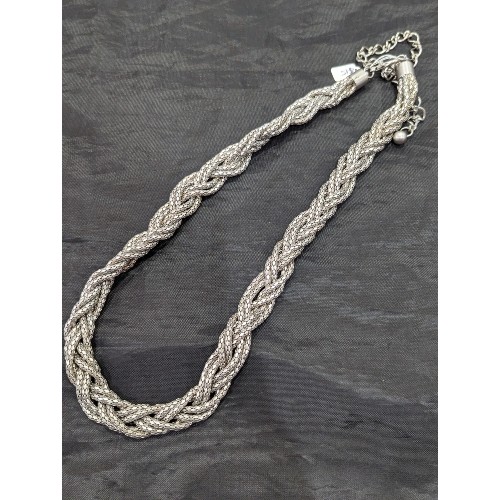 silver plaited body chain-necklace | Ladybits